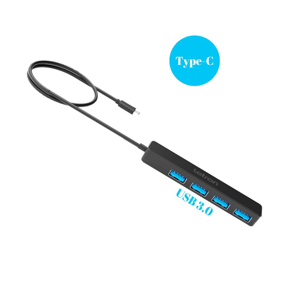 Hub Usb Type C 4 Portas Usb 3.0 5 gbps Macbook Adaptador Extensor ...