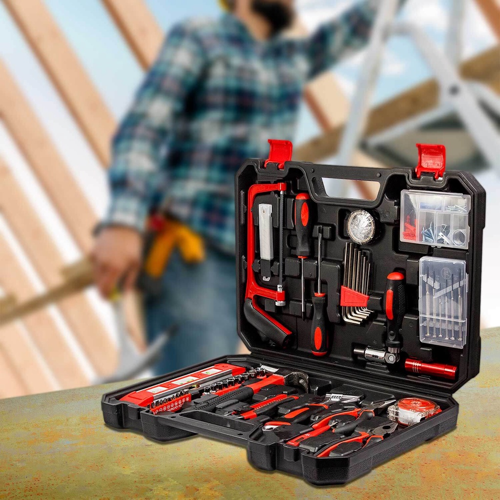 Maleta de Ferramentas Completa Profissional em Cromo Vanádio com 110 ...