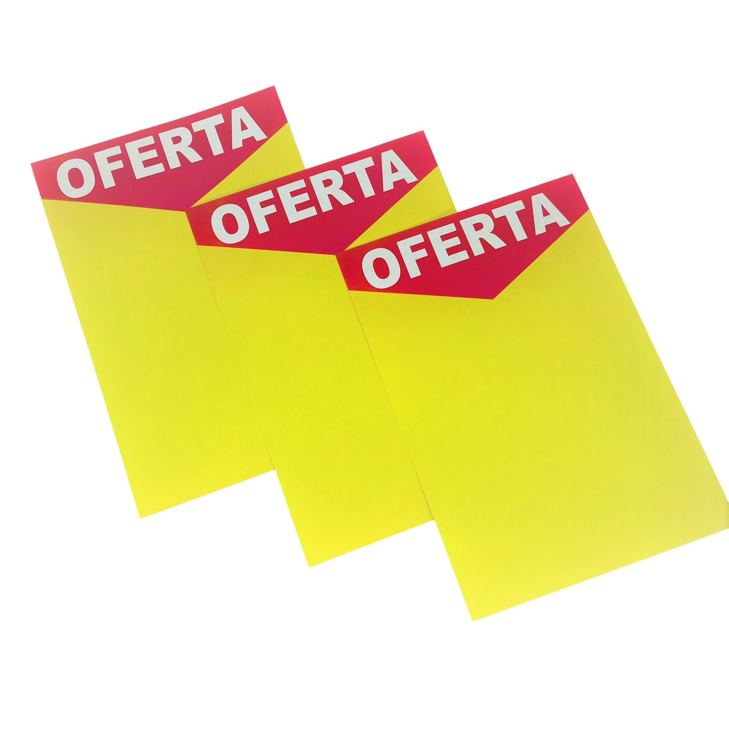Placa De Oferta Preço Promoção Cartaz C/50 Uni 21 X 30 | Shopee Brasil