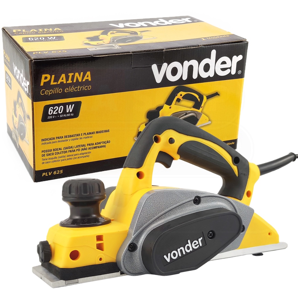 Plaina Elétrica Profissional Manual Modelo: PLV 625 Acabamentos Rápidos ...