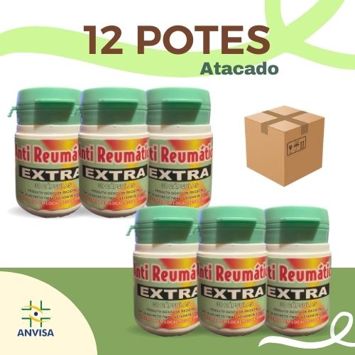 Kit 12 Anti Reumático Extra 100% Natural 30 Cápsulas Original Dores ...