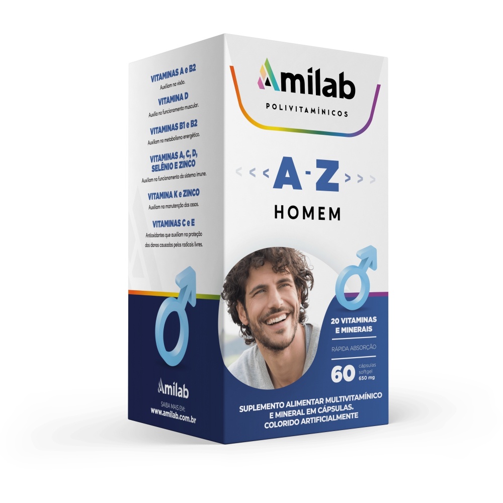 Amilab a a z homem 60 capsulas | Shopee Brasil