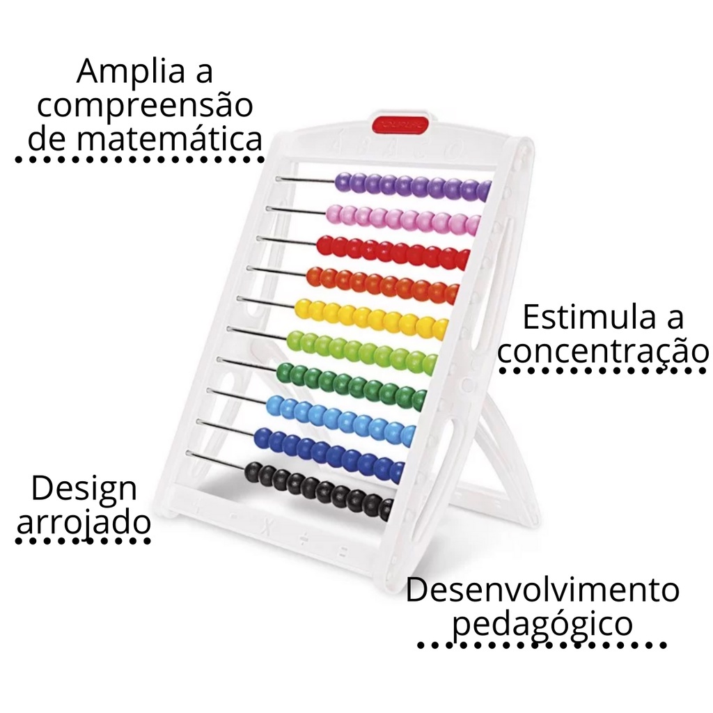 ABACO CONTADOR COM BOLINHAS ESCOLA BRINQUEDO EDUCATIVO | Shopee Brasil