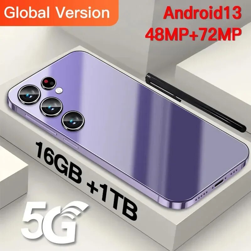 Novo Smartphone S23 Ultra 5G 7.0 Polegadas 4G 6800mAh 16G 1TB Celular Câmera HD 5G Desbloquear ...