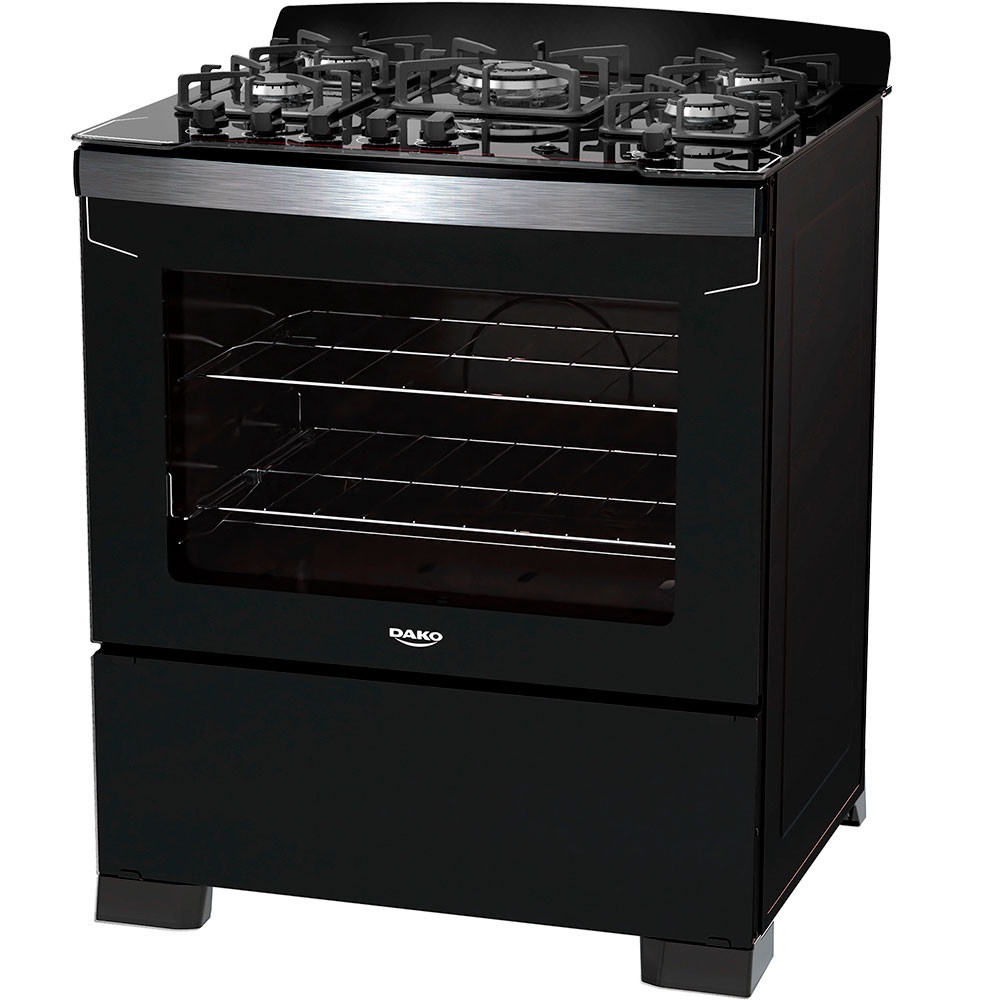 Fogão Dako Diplomata 5 Bocas Automático Mesa de Vidro Tripla Chama | Shopee Brasil