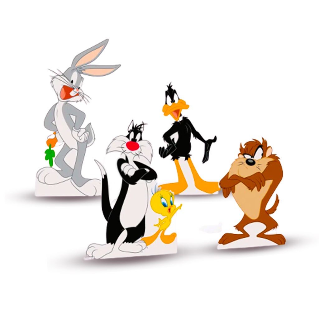 Display De mesa Decoração LOONEY TUNES Festa 4 uni mais cor | Shopee Brasil