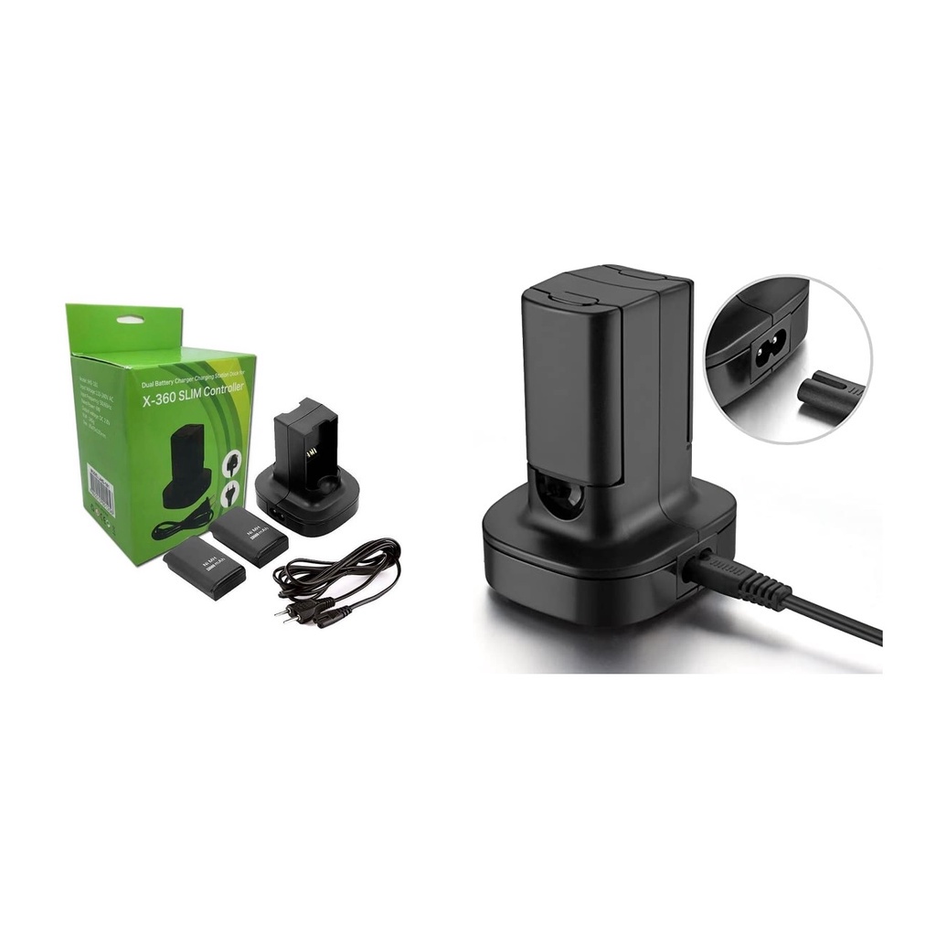 Dock Carregador Duplo C/ 2 Baterias Recarregáveis Para Controle Xbox ...