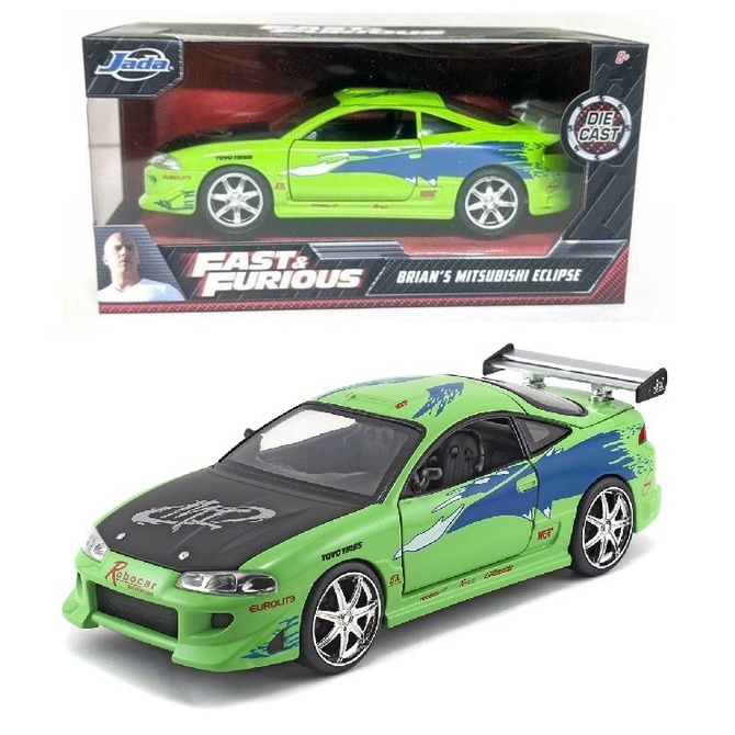 Brian's Mitsubishi Eclipse - Velozes e Furiosos - 1/24 - Jada | Shopee ...