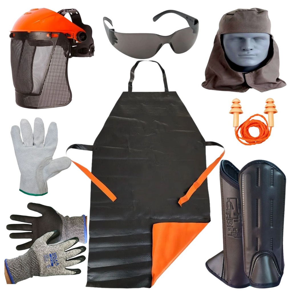 Kit Epi Para Roçadeira Proteção Profissional Completo 8 em 1 | Shopee ...