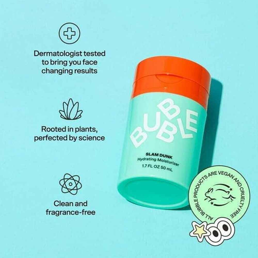 BUBBLE SKINCARE SLAM DUNK HYDRATING MOISTURIZER CREME 50ml | Shopee Brasil