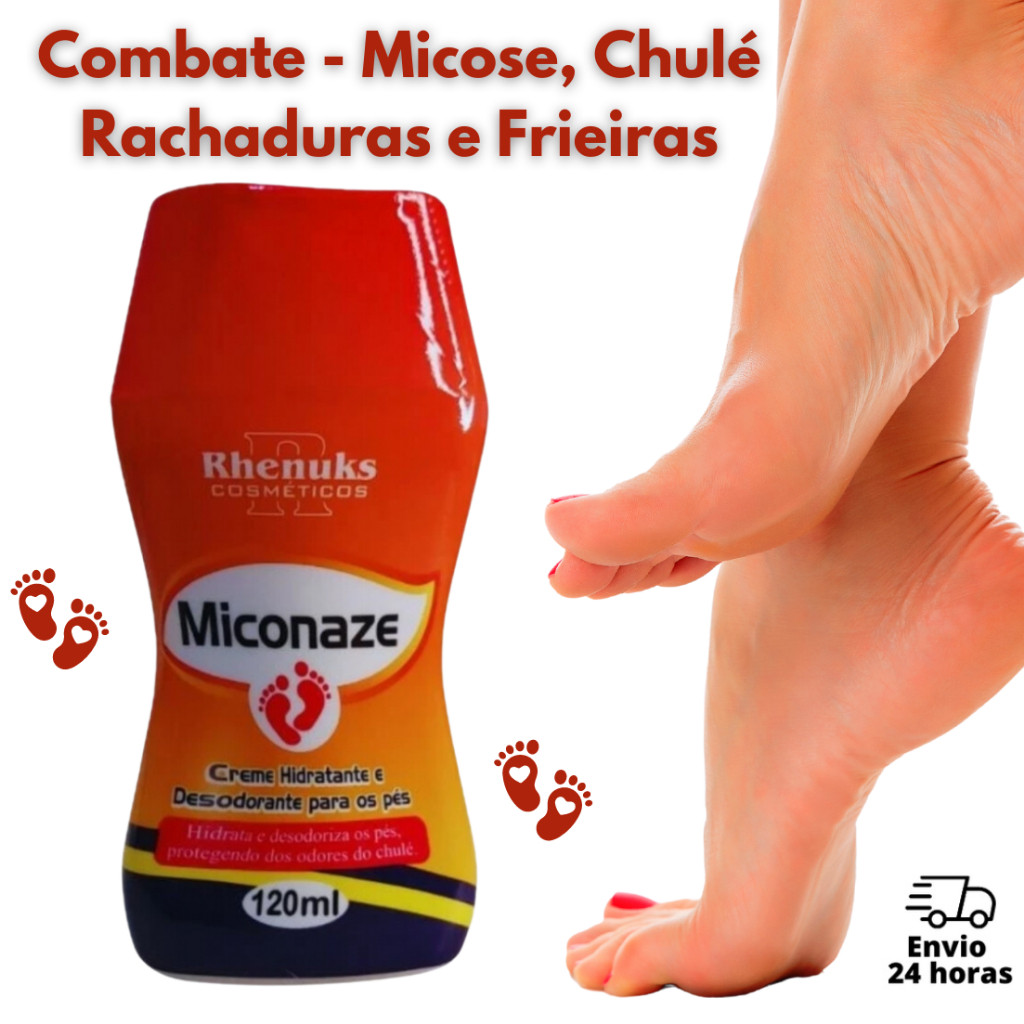 Miconaze - Creme para Micose, chulé, rachaduras e frieiras | Shopee Brasil