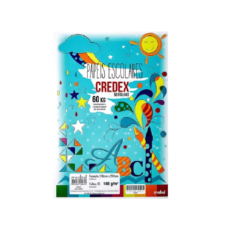 Kit Papel Credex A4 Sulfite Desenho 180g com 200 Folhas Credeal ...