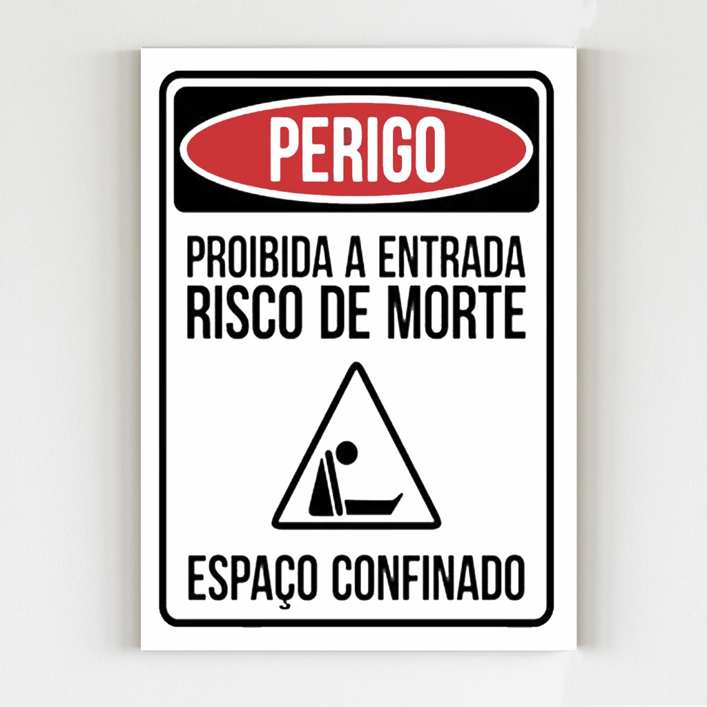 Placa de aviso perigo proibida a entrada risco de morte mdf | Shopee Brasil
