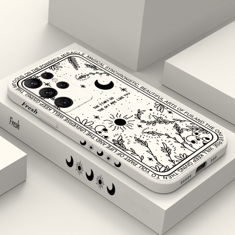 Flores Retro Estilo Lunares Lunar Estrela Para Samsung Galaxy A13 A23