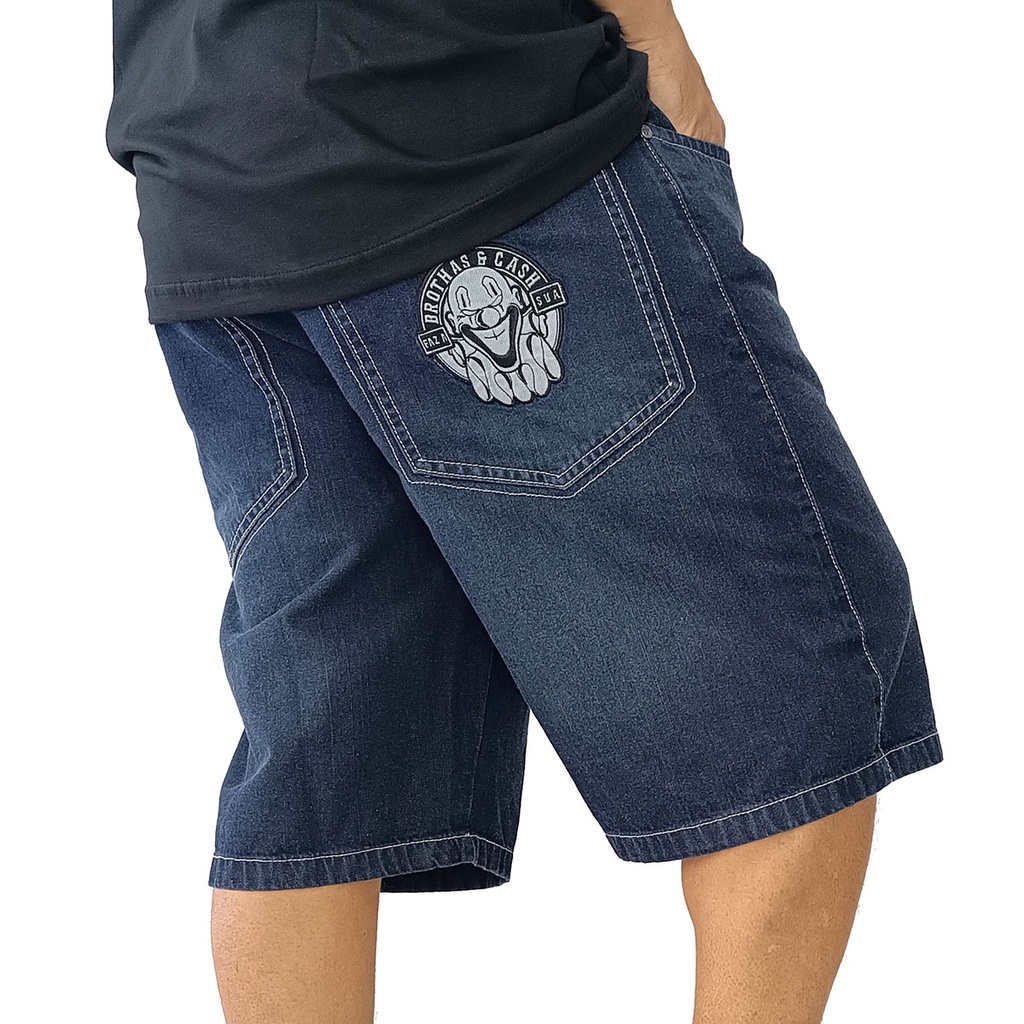 Bermuda Jeans Brothas And Cash Palhaço Faz a Sua BRO-110 | Shopee Brasil