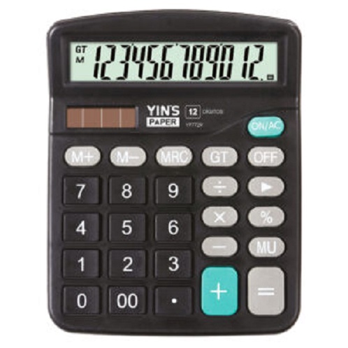 Calculadora 12 Dígitos C/Visor De Lcd De Mesa Preto YP7729 | Shopee Brasil