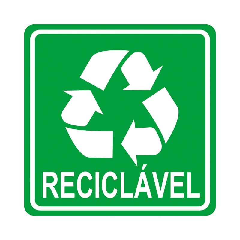 Adesivo Lixo Reciclavel 1 Unidade 10cmx10cm | Shopee Brasil