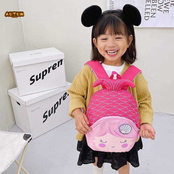 Facety Cartoon Sereia Menina Mochila De Criança Rabo De Peixe mini ...