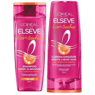 KIT ELSEVE SH + COND SUPER ALINHADOR LISO DOS SONHOS LORÉAL (LANÇAMENTO ...
