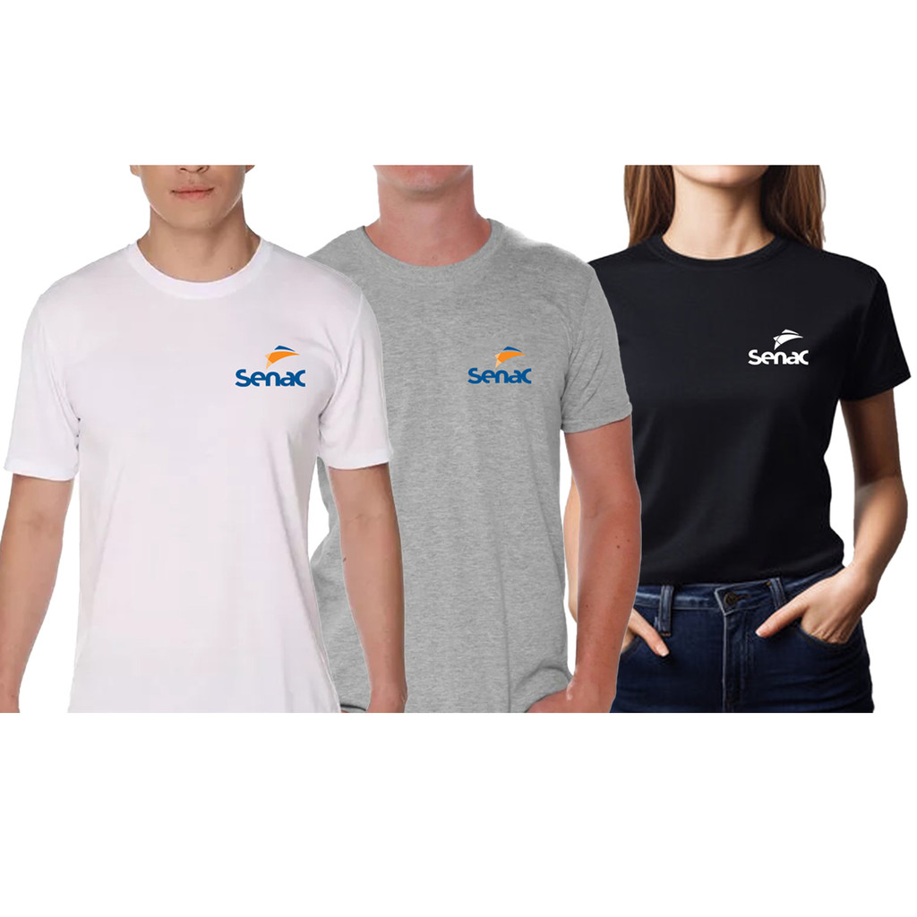 Kit 5 Camiseta Uniforme Senac Unissex Estudante Logo Bordado | Shopee ...