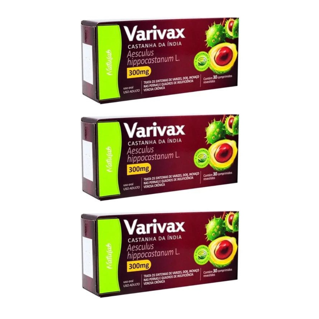 Kit 3x - Varivax 300 Mg Com 30 Comprimidos | Shopee Brasil
