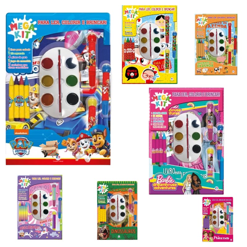 Livro Infantil Para Colorir Mega Kit Ler, colorir e brincar - Ciranda ...