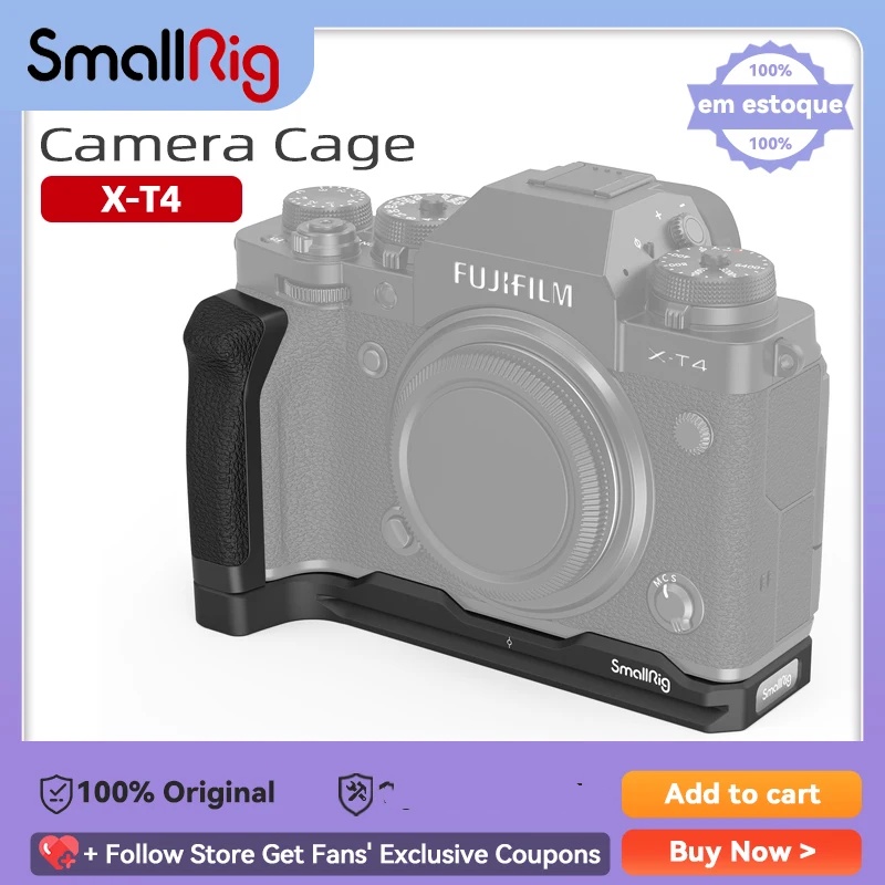 SmallRig Para XT4 L-Shape Grip Câmera FUJIFILM X-T4 Com Placa Arca ...