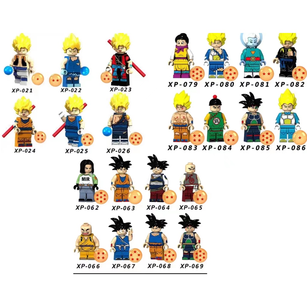 Compatível com os blocos de construção Lego Minifigures Dragon Ball ...