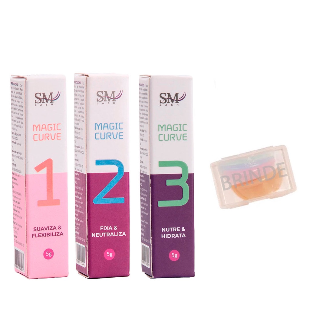 Combo Lifting SM Lash Magic Curve Passo 1 2 e 3 Leva Pads de Silicone ...