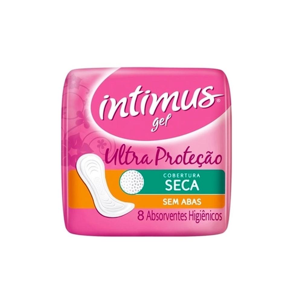Absorvente Intimus Gel Tripla Proteção Seca Com Abas 8 Unid | Shopee Brasil