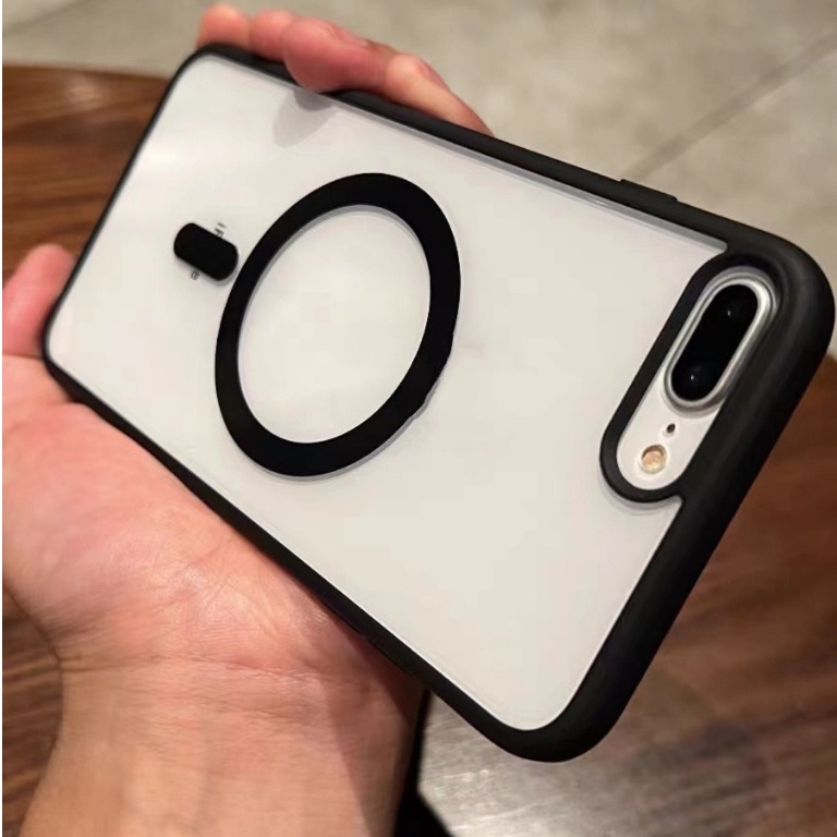 Carregamento Magnético Sem Fio Caixa Dura Acrílica Transparente Mate Compatível Com iPhone7 8 ...