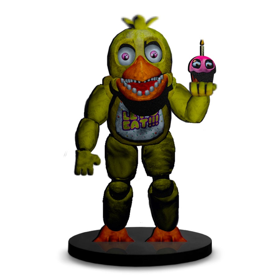 Totem Médio Boneco FNAF animatrônico Chica 14cm + Base | Shopee Brasil
