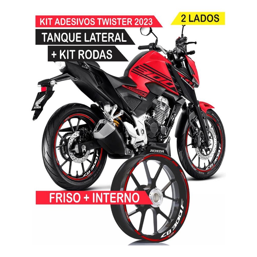 Kit Adesivos Cb 300f Completo Tanque E Friso Roda 2020/ 2023 | Shopee ...