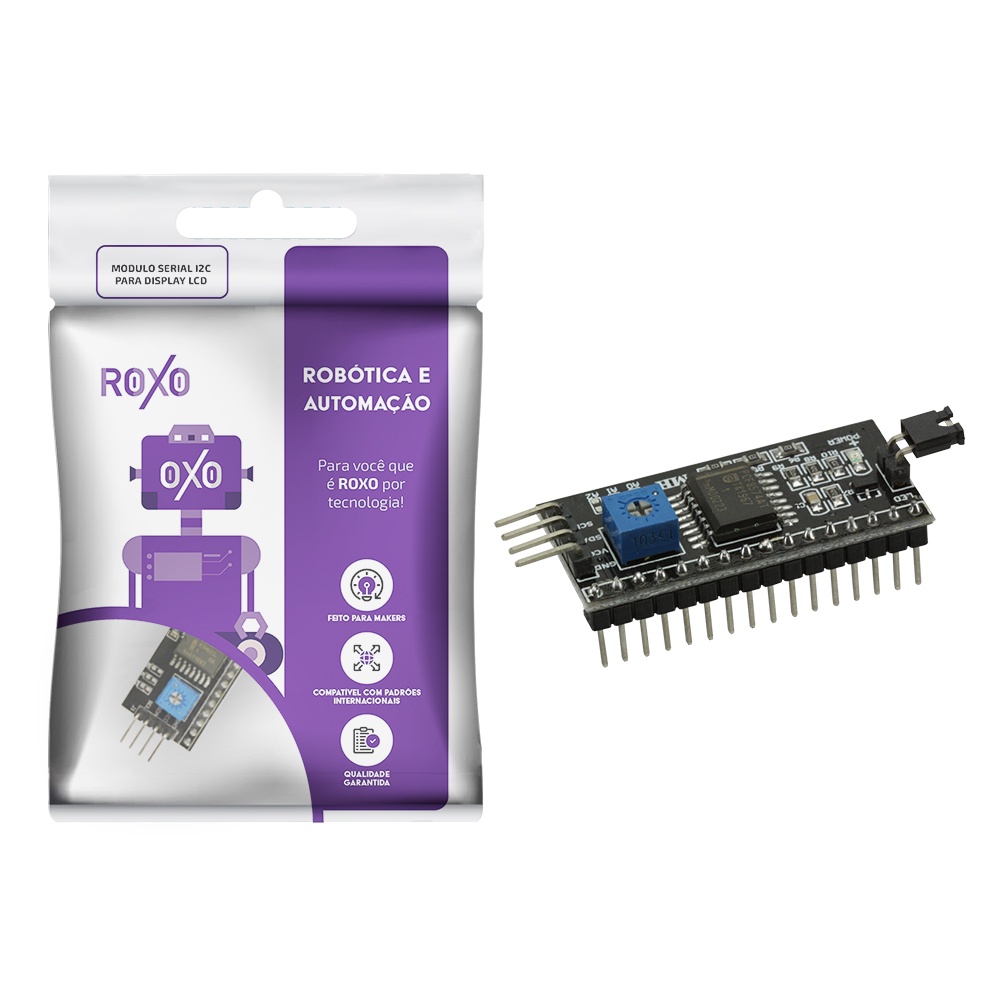 Módulo Serial I2c Para Display Lcd 16x2 - RoXo | Shopee Brasil