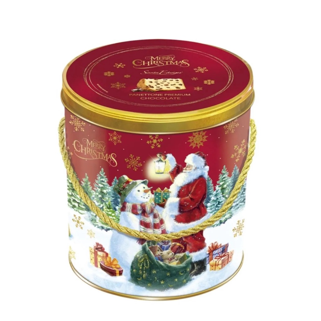 Panetone em Lata Premium Chocolate - Santa Edwiges 750g | Shopee Brasil