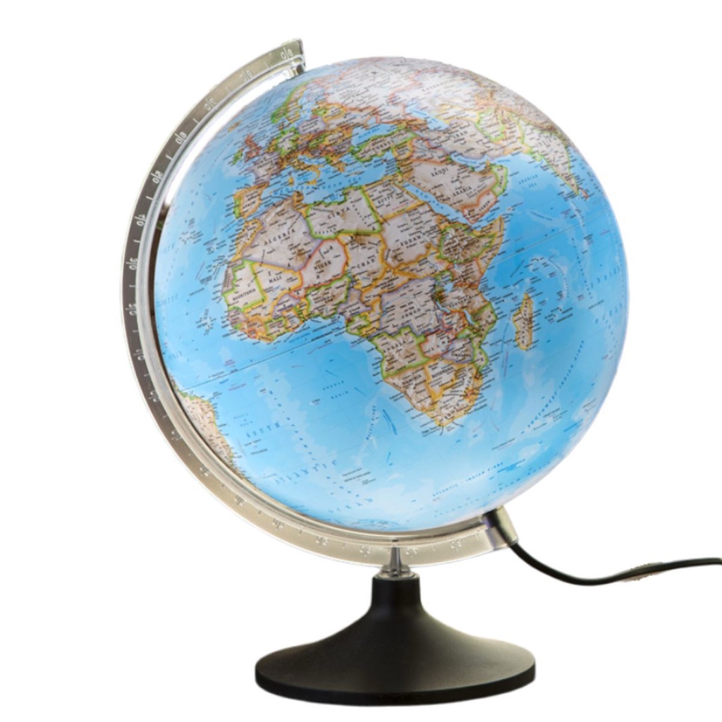 Globo Terrestre 30cm Luminoso Fisico Alto Relevo Biv Portugu | Shopee Brasil