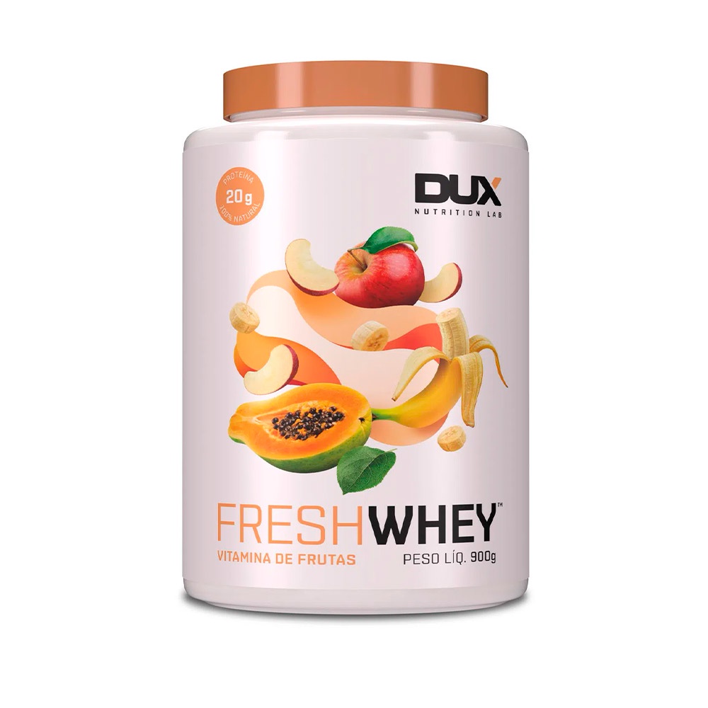 Whey Protein Fresh Whey Vitamina de Frutas Pote 900g Dux Nutrition ...
