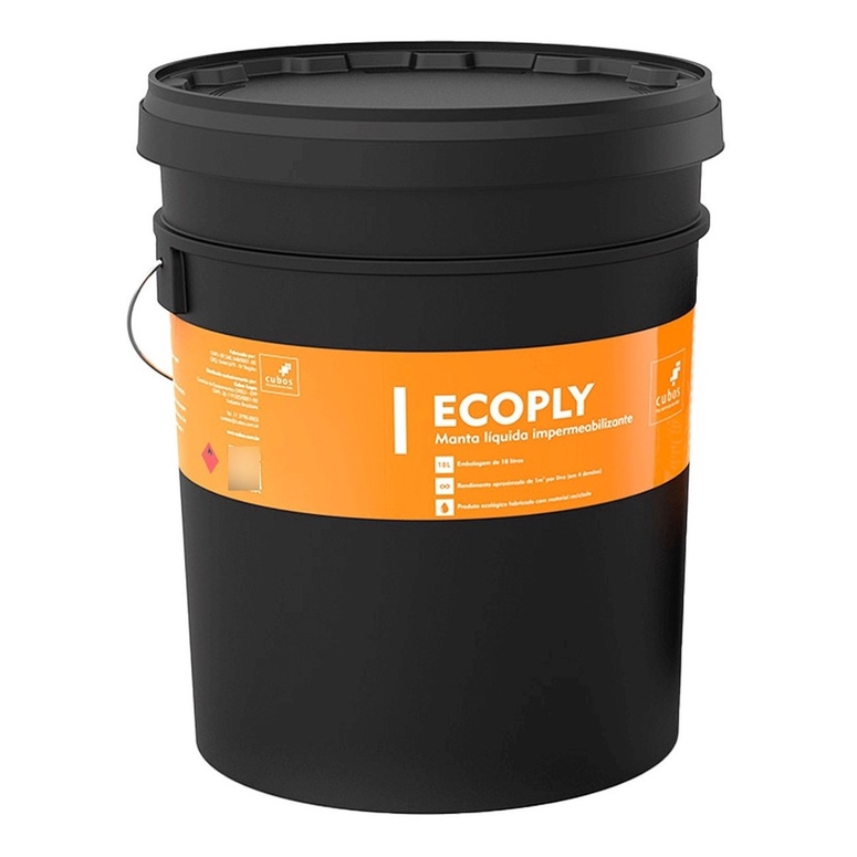 Ecoply Cubos Impermeabilizante Líquido Para Lagos Ornamentais 18 Litros ...