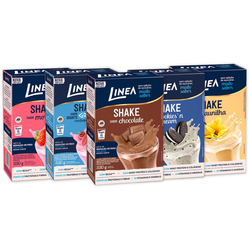Shake Redutor de Peso Linea Sabor Baunilha / Morango / Chocolate ...