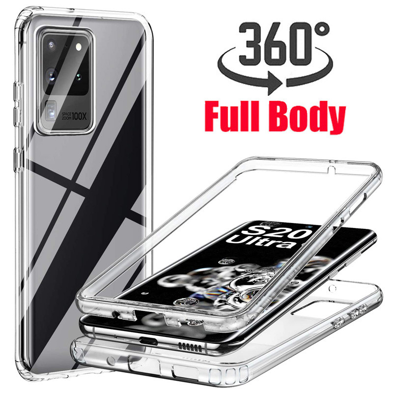 360 Capa De Silicone Transparente Completa Para Samsung Galaxy S25 S24 FE S22 S21 S20 S23 ...