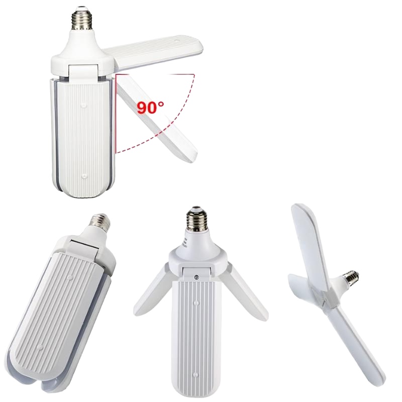 Kit 2 Lâmpadas Led Pétalas Dobrável Ajustável Bivolt 6500K 45W | Shopee ...