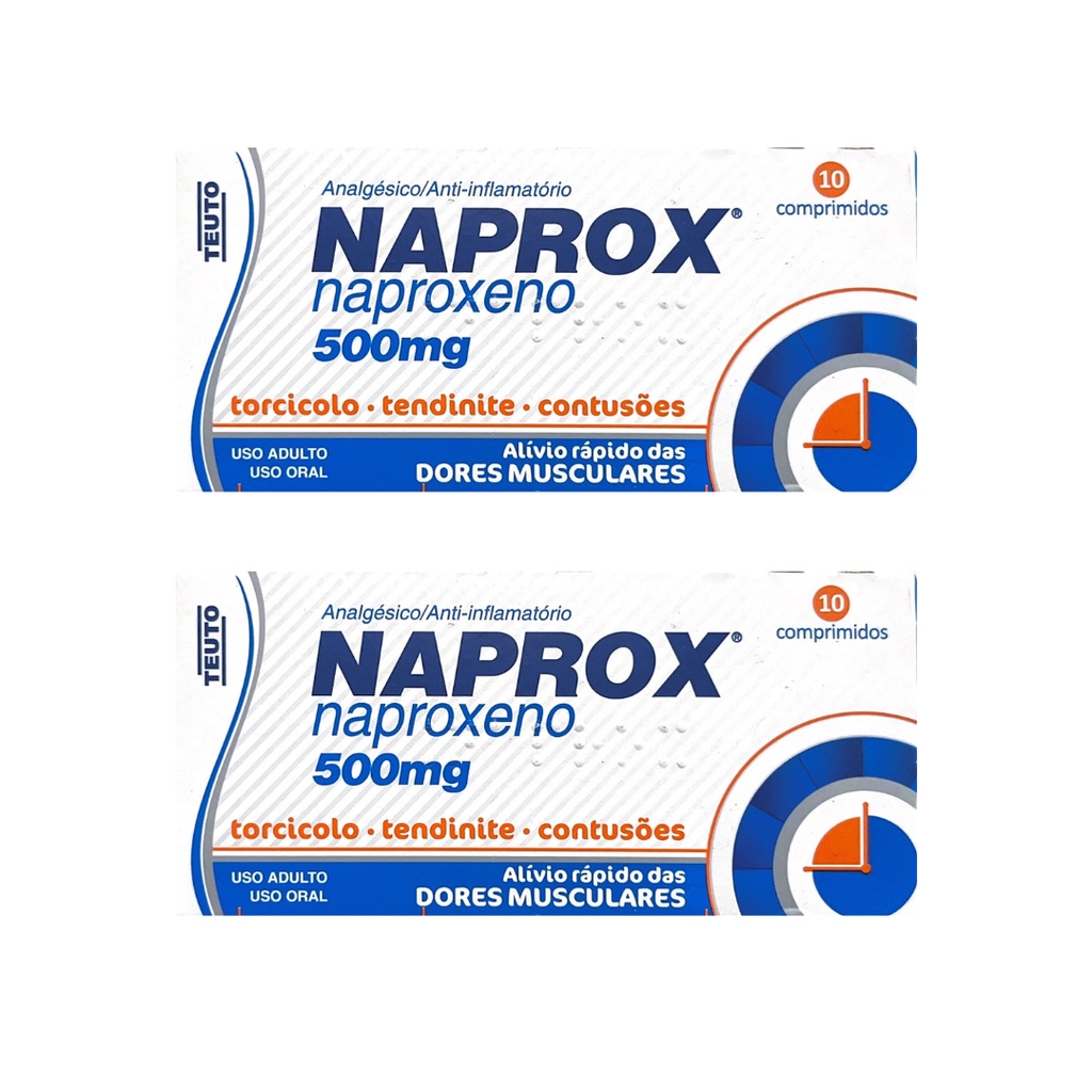 Kit 2 Caixas de Naprox 500 mg 10 Comprimidos - Naproxeno | Shopee Brasil
