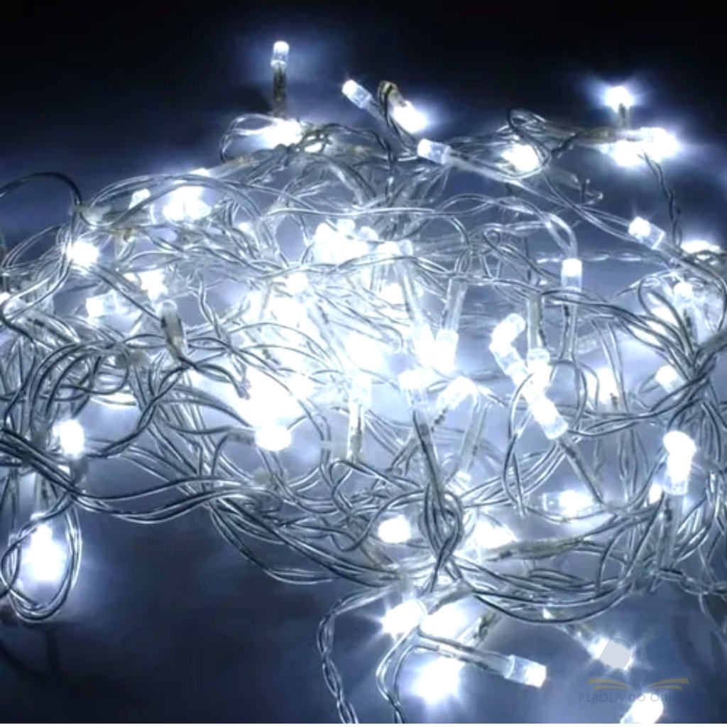 Pisca Pisca Natal 100 Leds 10 Metros 8 multifunção f/transparente ...