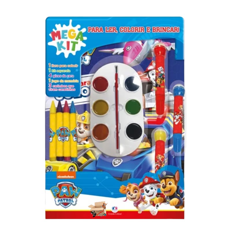 Livro Infantil Patrulha Canina Mega Kit Ler, Colorir e Brincar ...