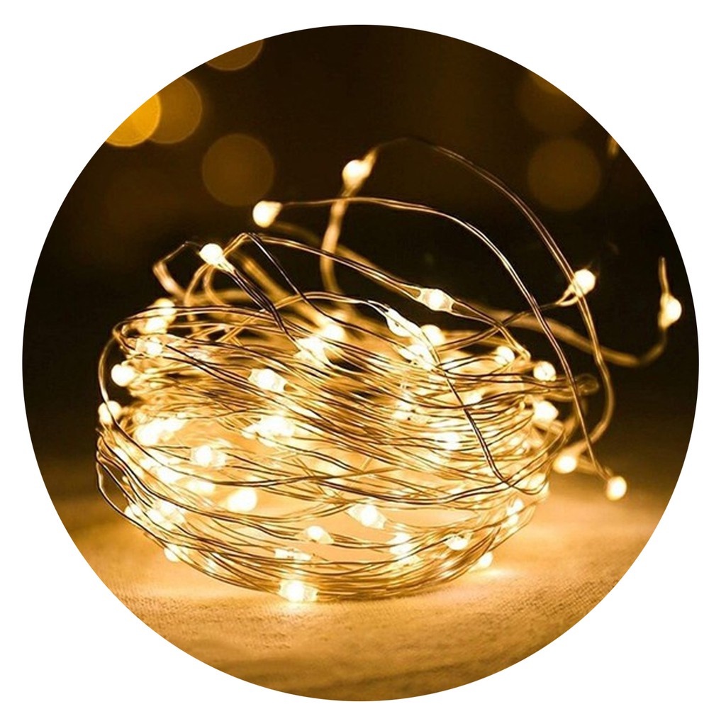 Fio de Led Flexível 3 Metros 30 Leds Amarelo - Luz de Fada | Shopee Brasil