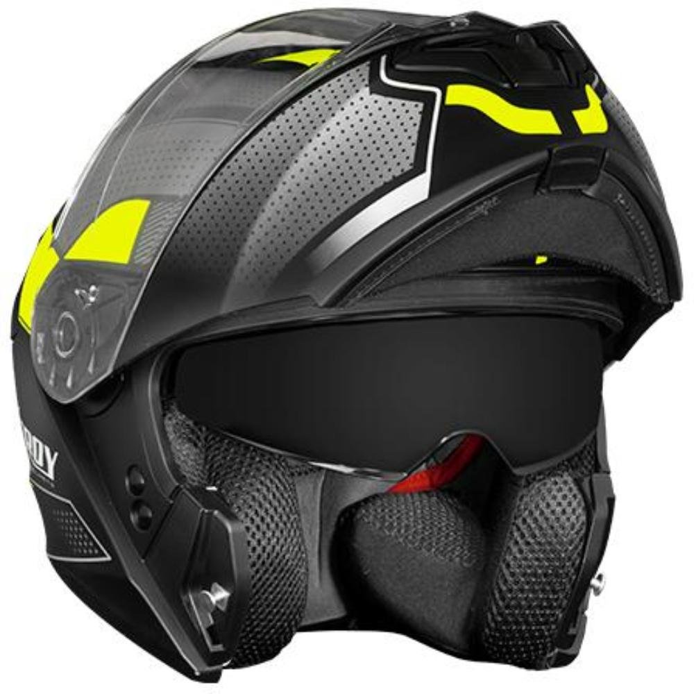 Capacete Moto Articulado Barato Masculino e Feminino EBF X Troy Modular ...