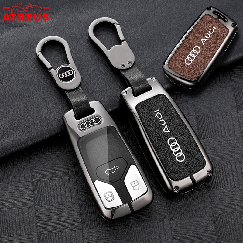 Capa Para Chave Audi Carro De Liga De Zinco Couro Inteligente Anti ...
