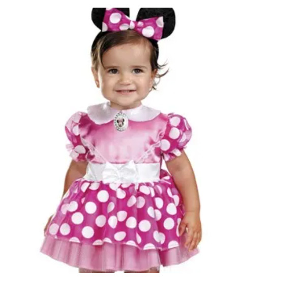 Fantasia Minnie Rosa Pink Baby Disney U mesversario | Shopee Brasil