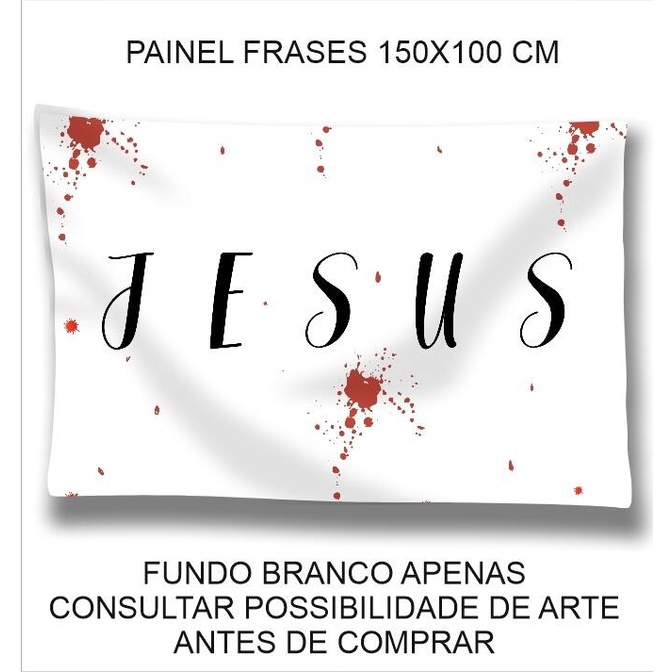 Painel em Tecido Sublimado Frases - Fundo Branco | Shopee Brasil