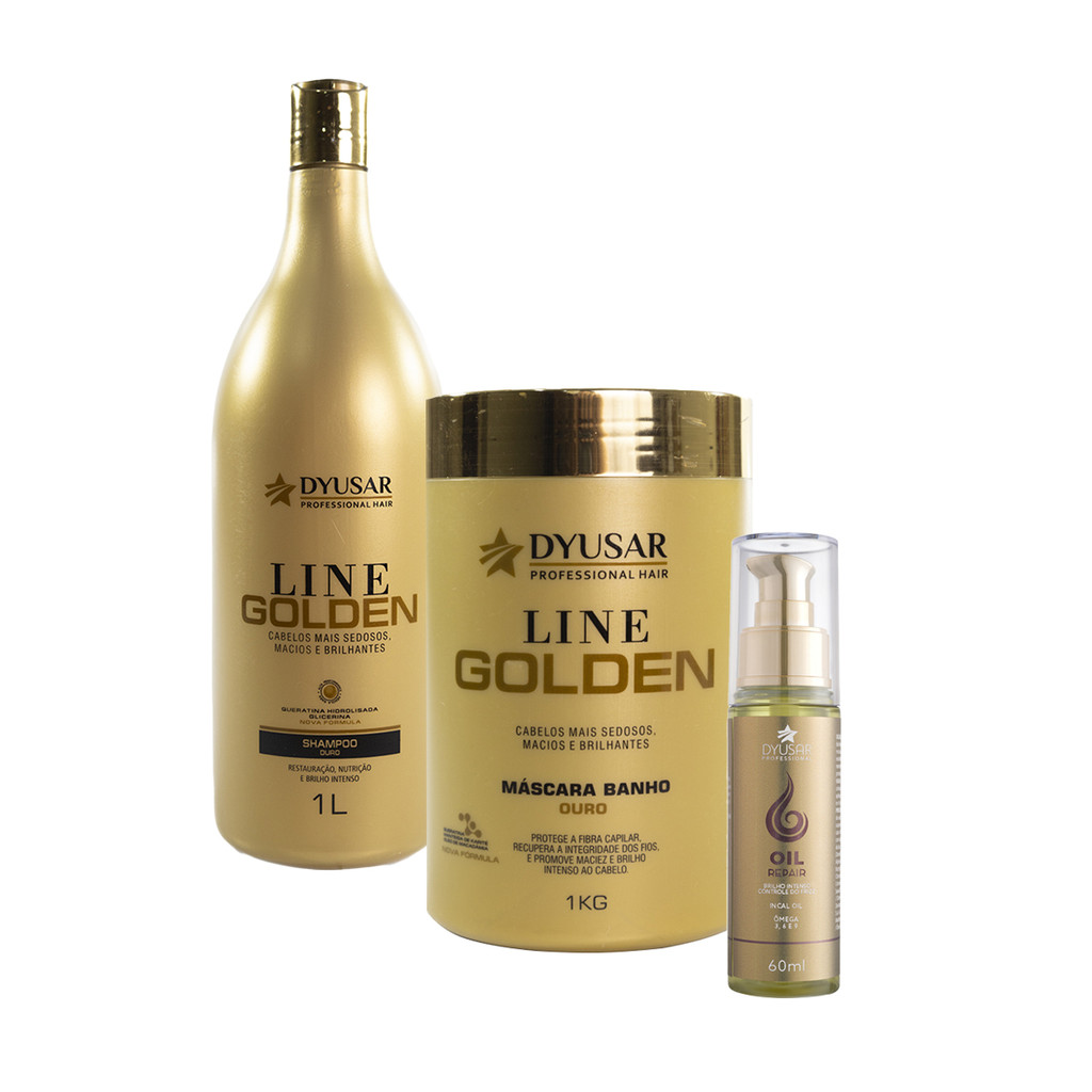 Kit Shampoo 1 L, Máscara de Hidratação 1 Kg e Óleo Reparador 60ml ...